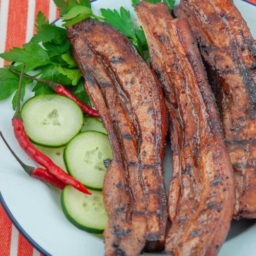 Grilled Pork Belly - speedyrecipe.com